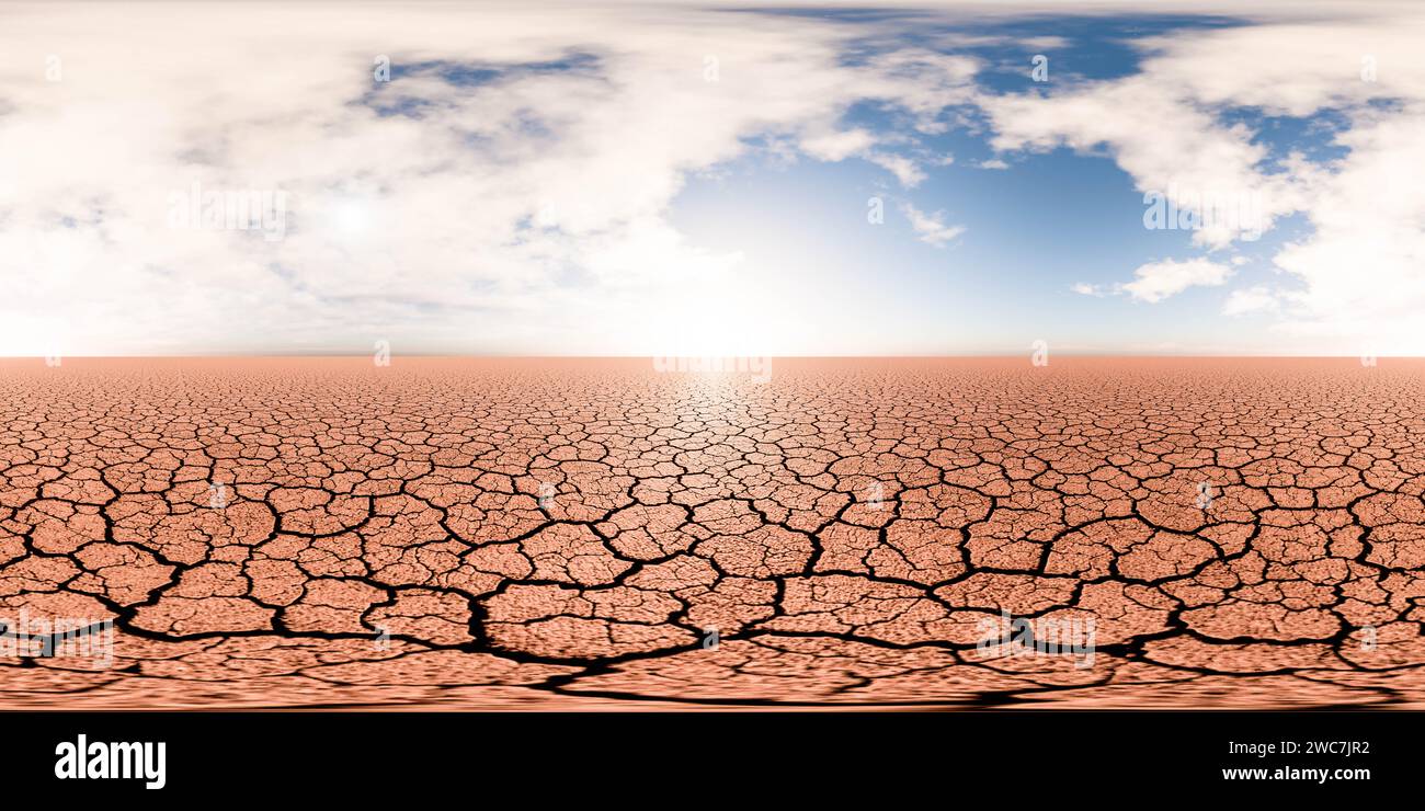 Desert Landscape with Blue Sky and Clouds 360 panorama vr environment ...