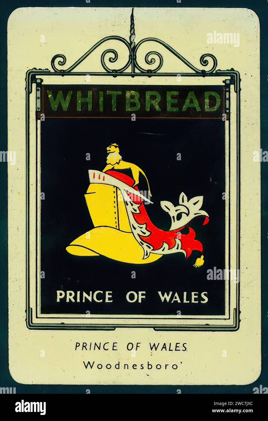Prince of Wales - Vintage Whitbread Inn Signs Illustration Stock Photo ...