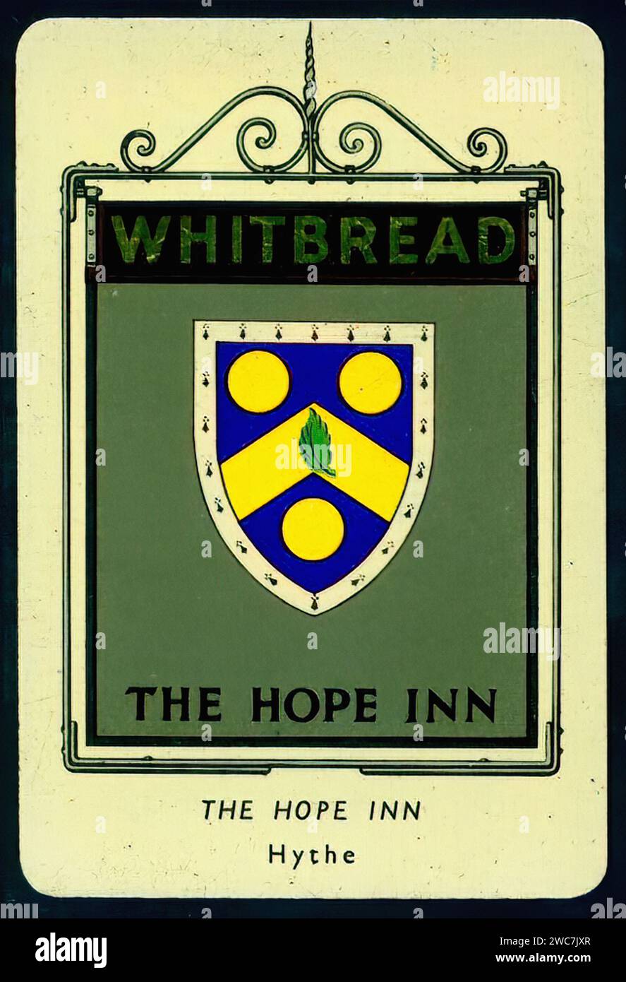 The Hope Inn - Vintage Whitbread Inn Signs Illustration Stock Photo - Alamy