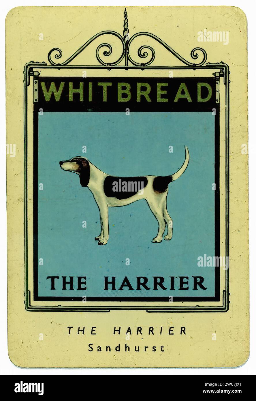 The Harrier - Vintage Whitbread Inn Signs Illustration Stock Photo - Alamy