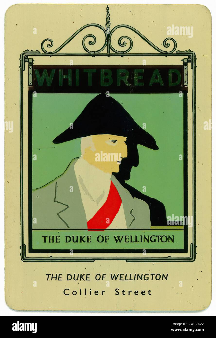 The Duke of Wellington - Vintage Whitbread Inn Signs Illustration Stock ...