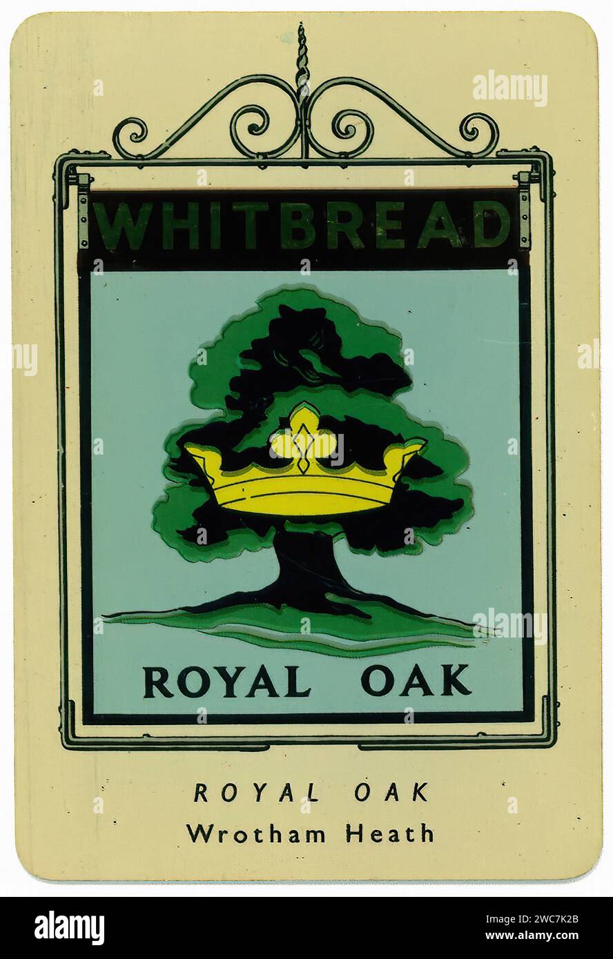 Royal Oak - Vintage Whitbread Inn Signs Illustration Stock Photo - Alamy