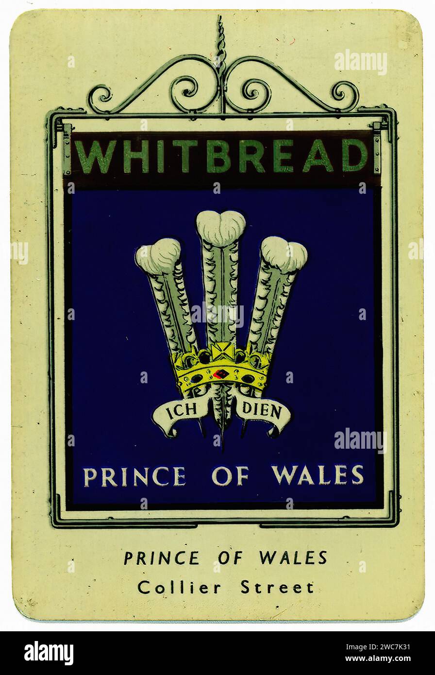 The Prince of Wales - Vintage Whitbread Inn Signs Illustration Stock ...