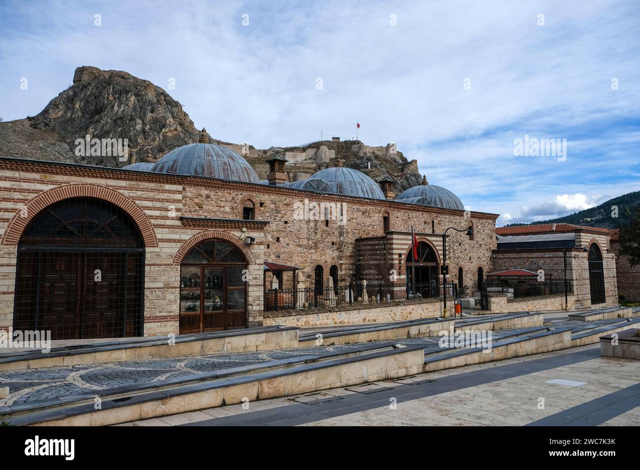 The restored historical street of Tokat province in turkey Stock Photo ...