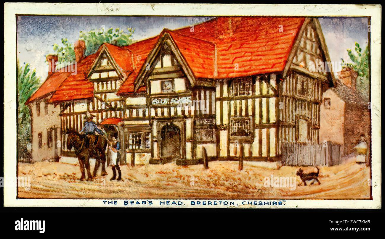 The Bear's Head, Brereton 001 - Vintage Cigarette Card Illustration ...