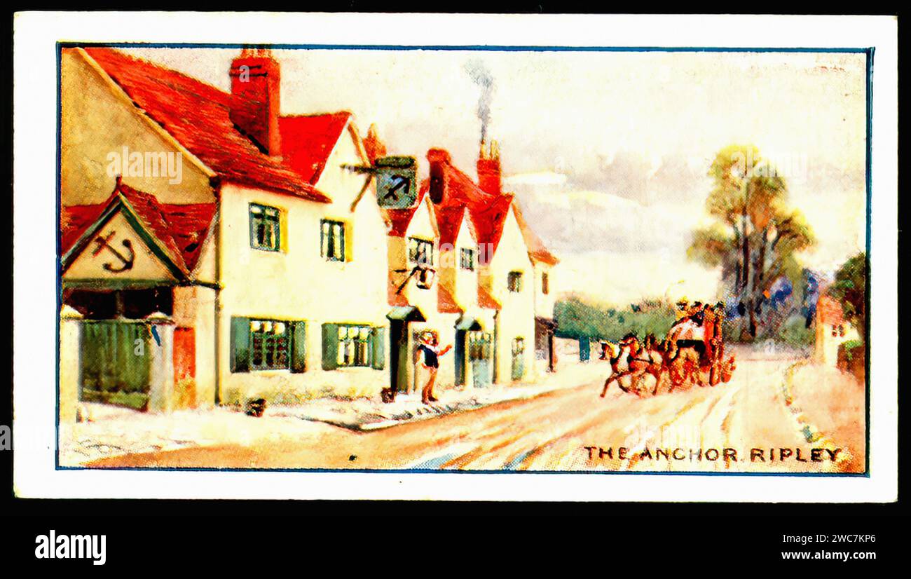 The Anchor, Ripley 001 - Vintage Cigarette Card Illustration Stock ...