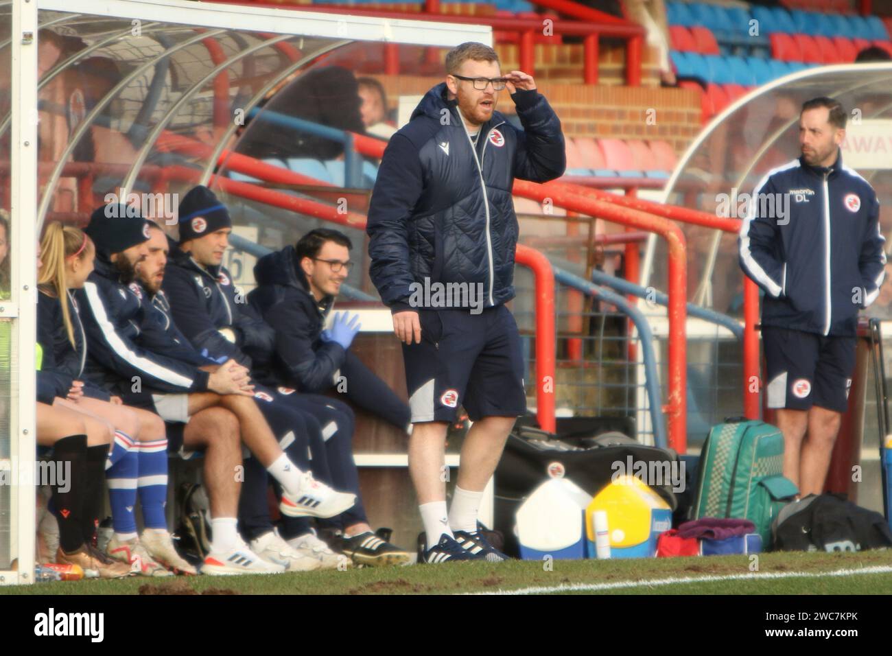 Liam Gilbert manager Reading Women v Wolves Women Adobe FA Women's Cup ...