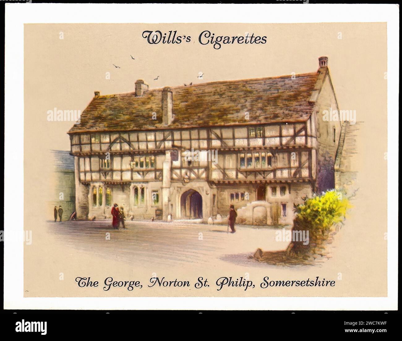 The George, Norton St Philip 001 - Vintage Cigarette Card Illustration ...