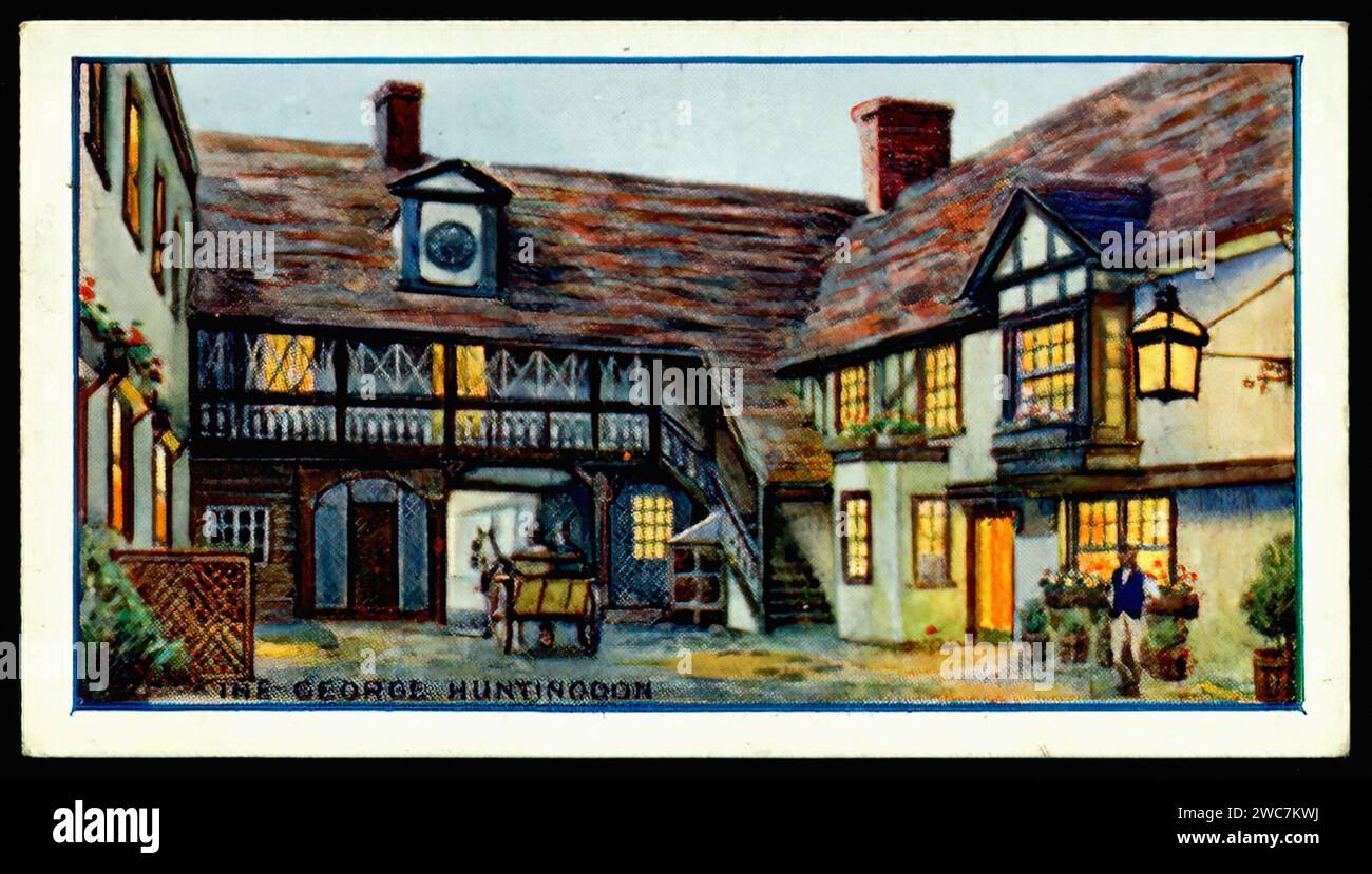 The George Hotel, Huntingdon 001 - Vintage Cigarette Card Illustration ...