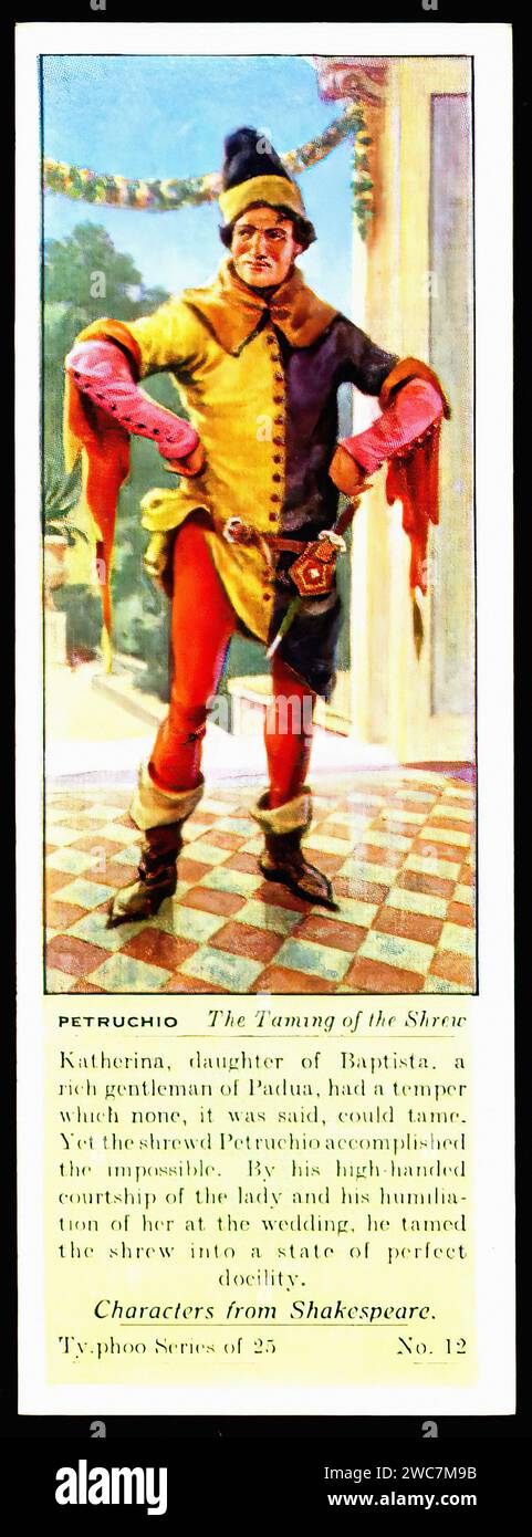 Petruchio - The Taming of the Shrew - Vintage Typhoo Tea Card ...