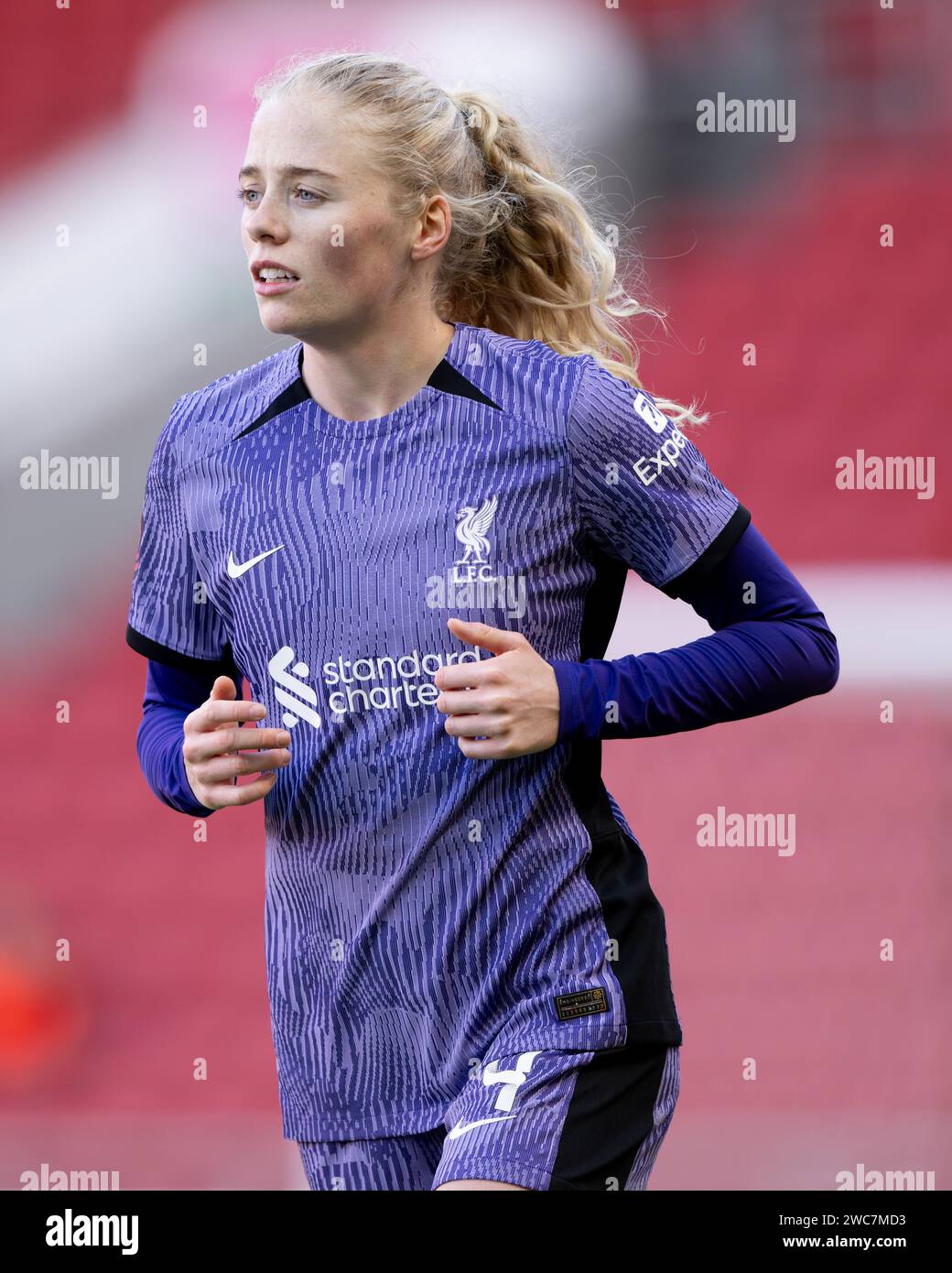 Bristol, UK. 14th January 2024. Grace Fisk of Liverpool during the ...