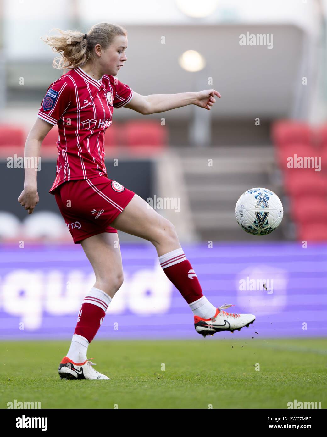 Bristol, UK. 14th January 2024. Mari Ward of Bristol City Women during ...