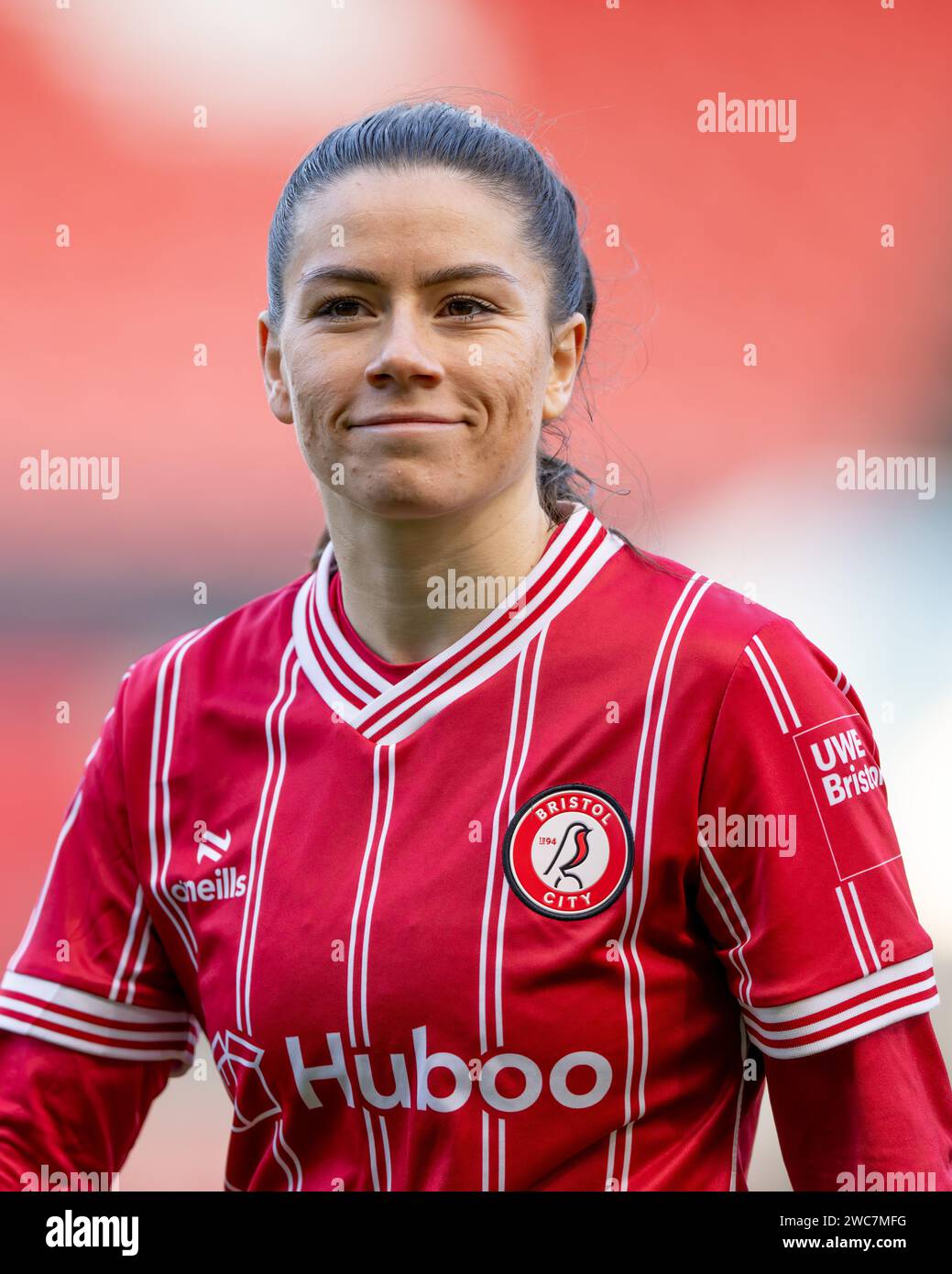 Bristol, UK. 14th January 2024. Ffion Morgan of Bristol City Women ...