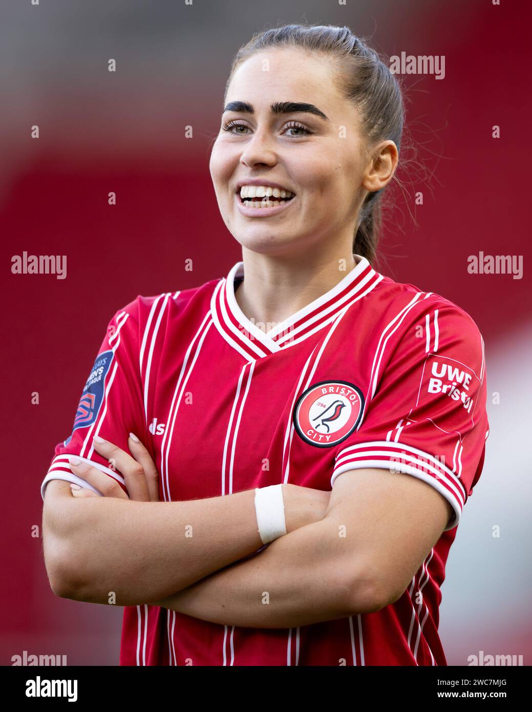 Bristol, UK. 14th January 2024. Jamie-Lee Napier of Bristol City Women ...