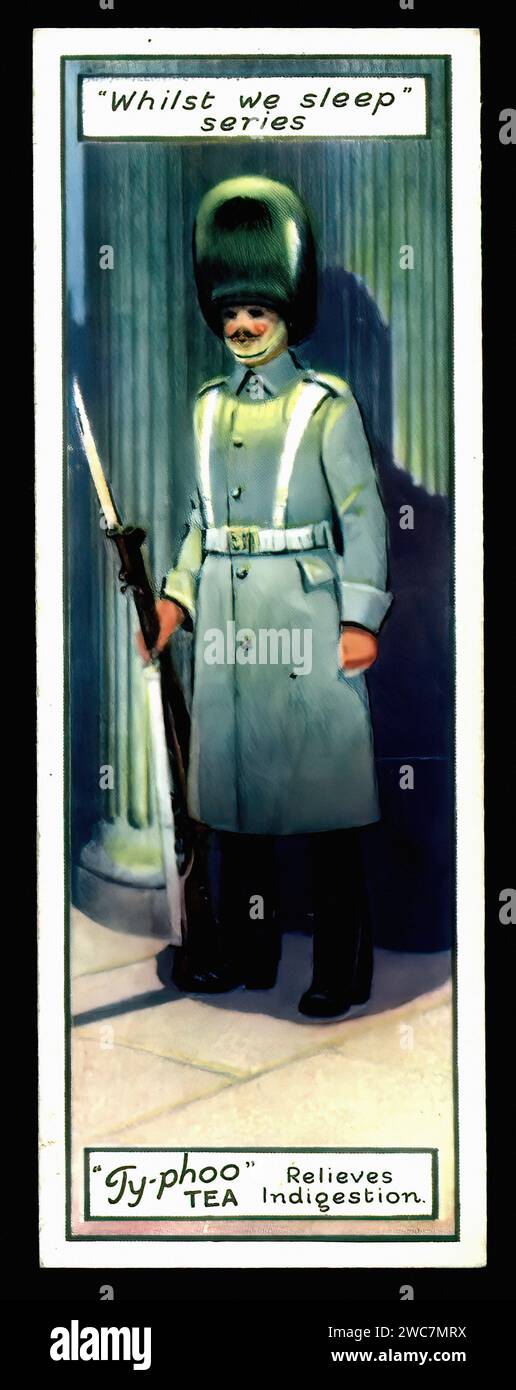 The Sentry - Vintage British Trade Card Illustration Stock Photo - Alamy