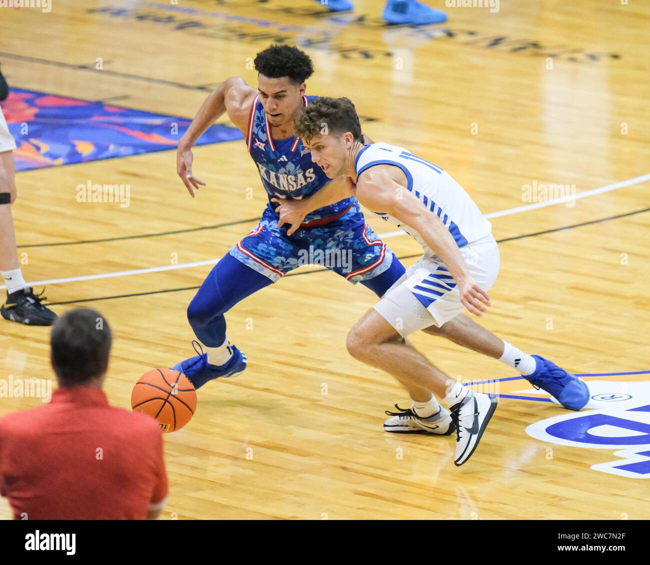 November 20, 2023: Kansas guard Kevin McCullar Jr. (15) and Chaminade ...