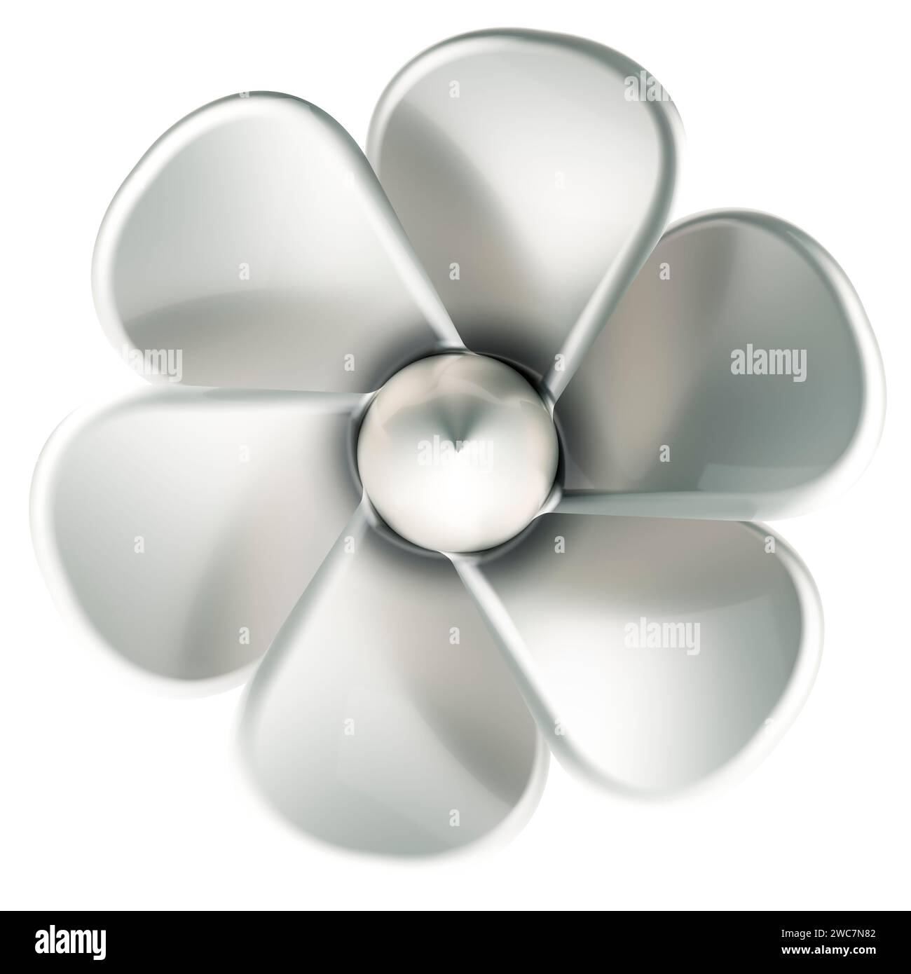 Boat propeller, 3D rendering isolated on white background Stock Photo ...