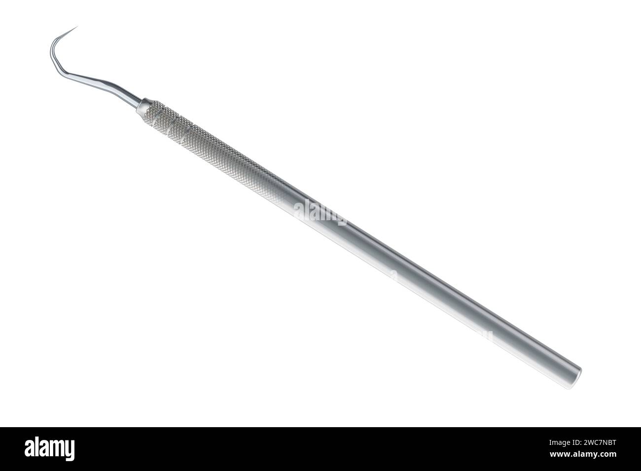 Dental explorer or probe, 3D rendering isolated on white background ...