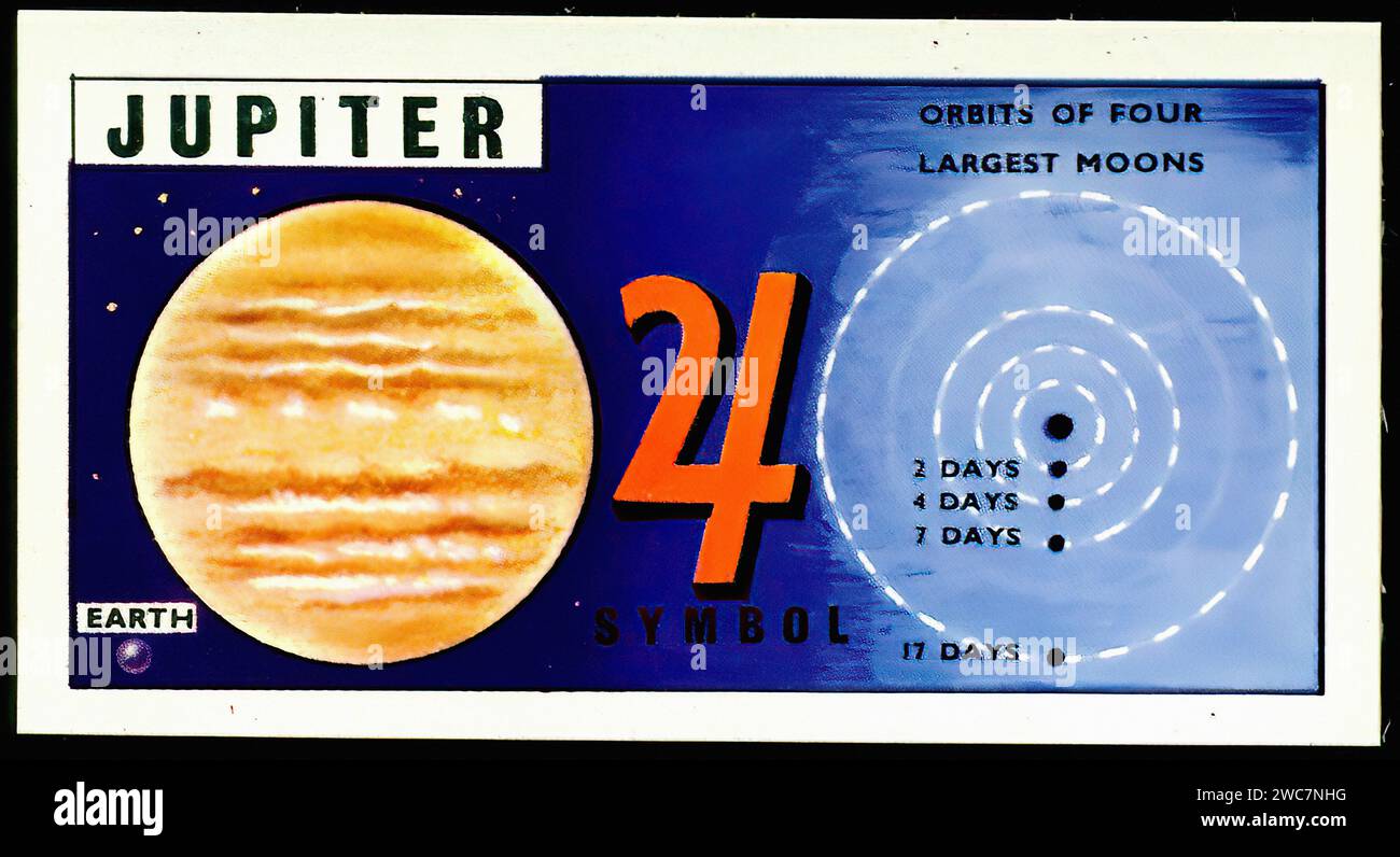 Jupiter - Vintage Tea Card Illustration Stock Photo - Alamy