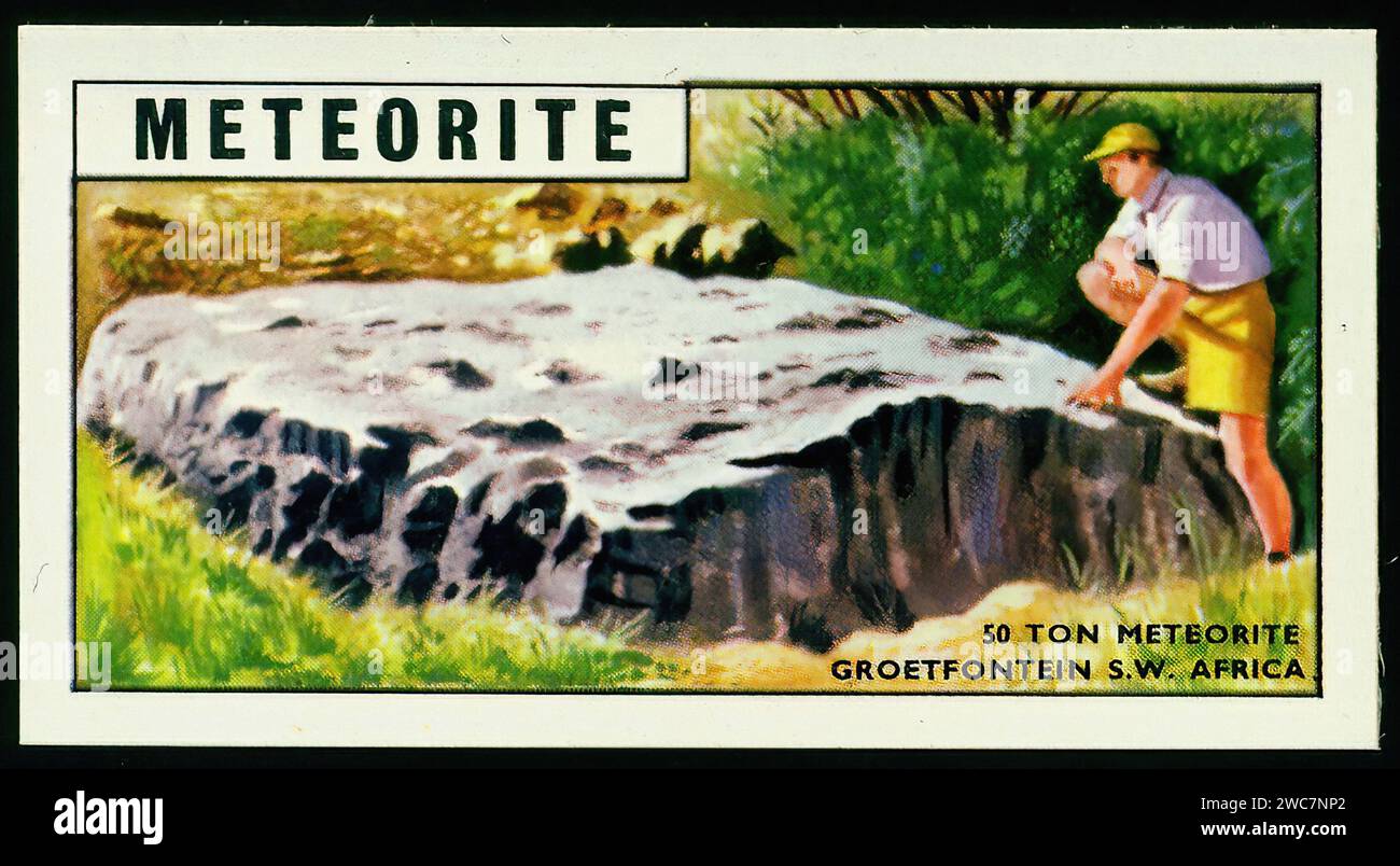 Meteorite - Vintage Tea Card Illustration Stock Photo - Alamy