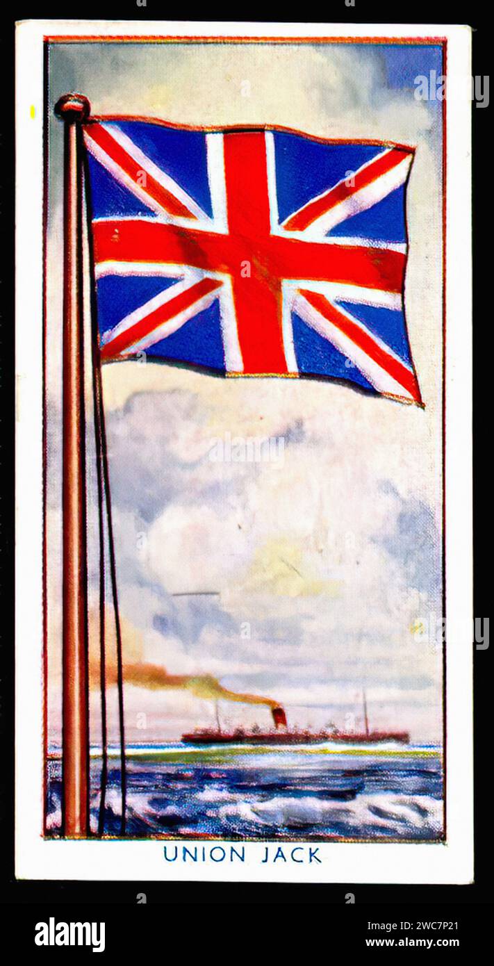 The Union Jack - Vintage Cigarette Card Illustration Stock Photo - Alamy