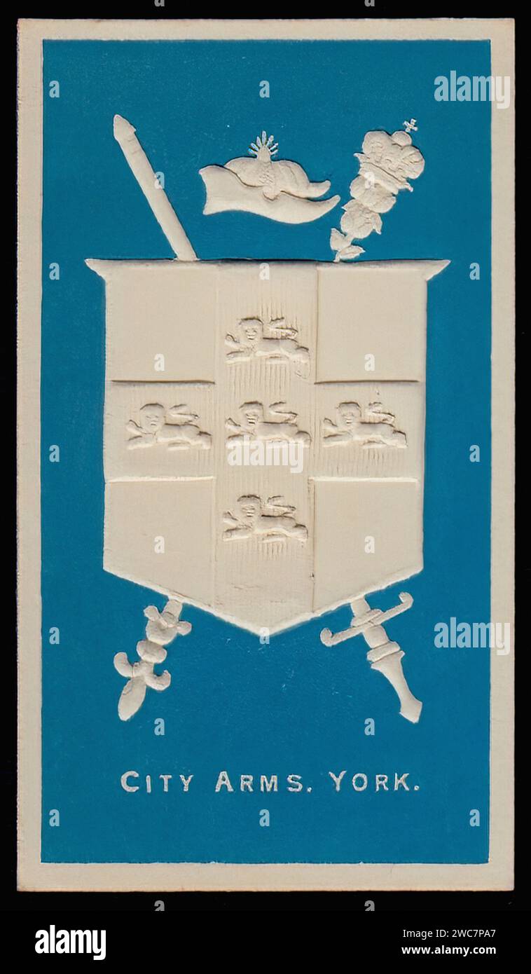 Arms of York - Vintage Cigarette Card Illustration Stock Photo - Alamy