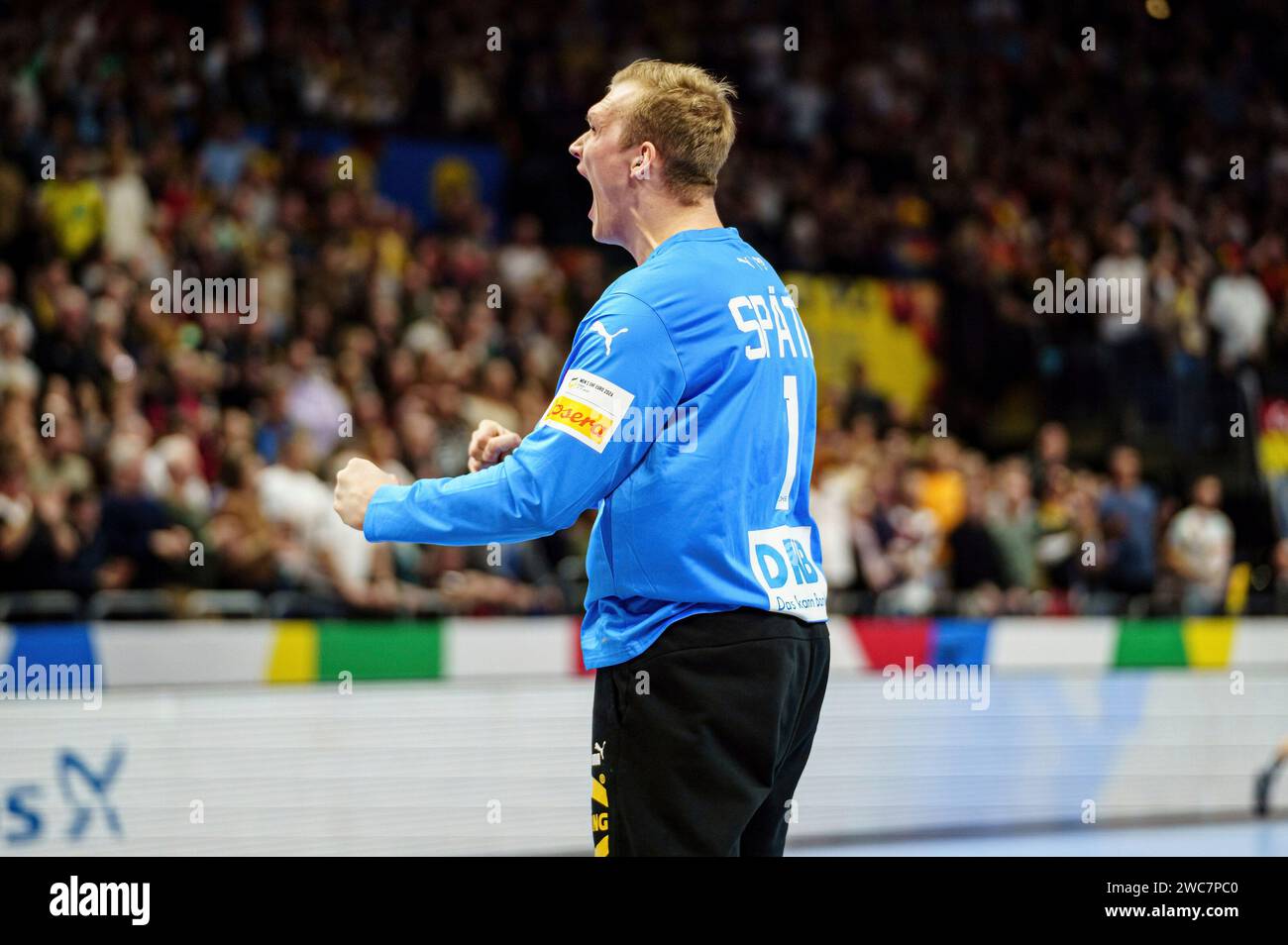 Berlin, Deutschland. 14th Jan, 2024. Jubel nach Parade David Spaeth ...