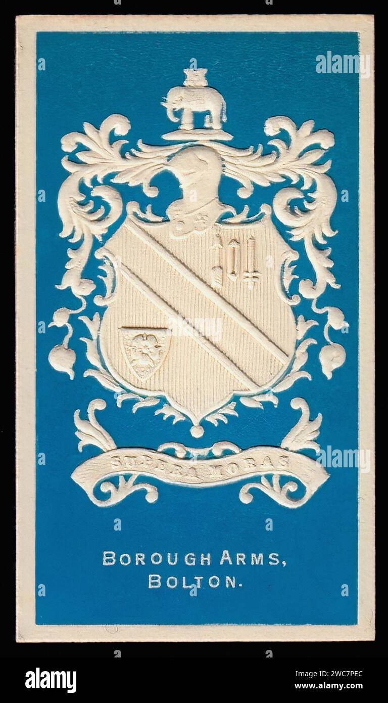 Arms of Bolton - Vintage Cigarette Card Illustration Stock Photo - Alamy