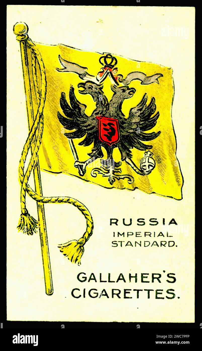 The Allies Flags, Russian Imperial Standard - Vintage Cigarette Card ...