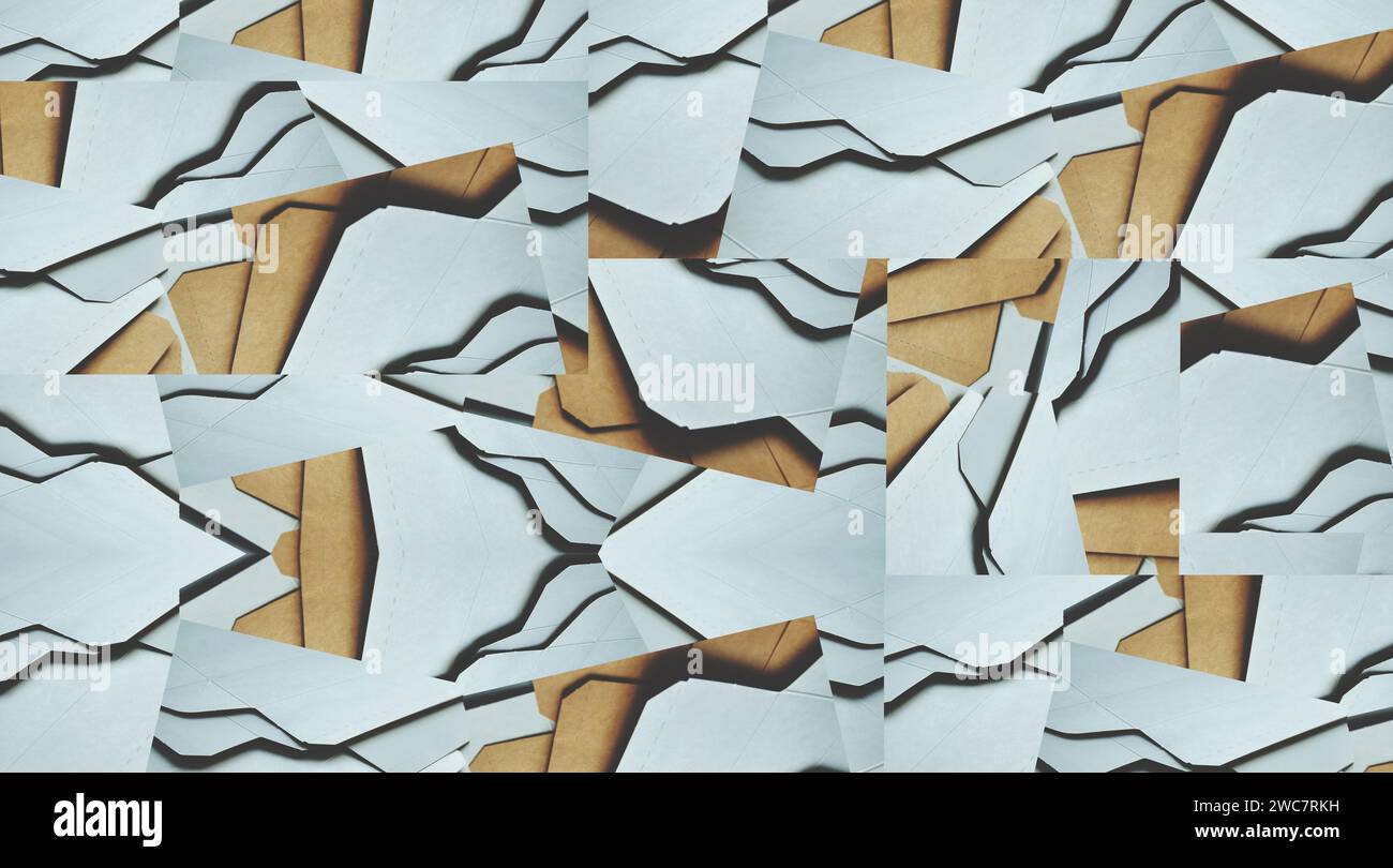 Artistic background of textured layers of unfolded cardboard boxes ...