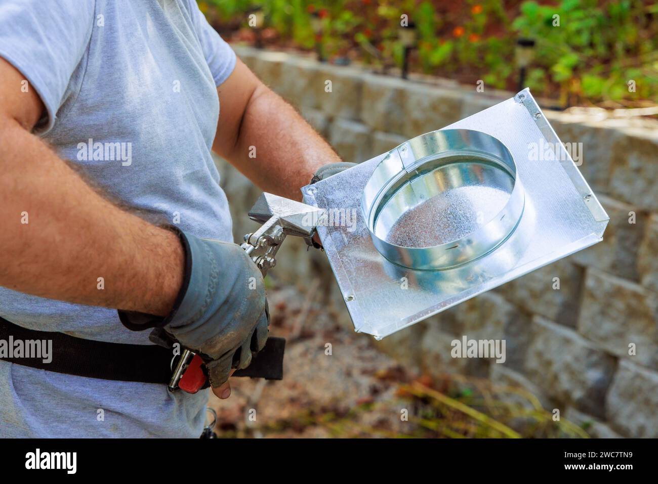 Getting new house ready for installation of external extractor wall ...
