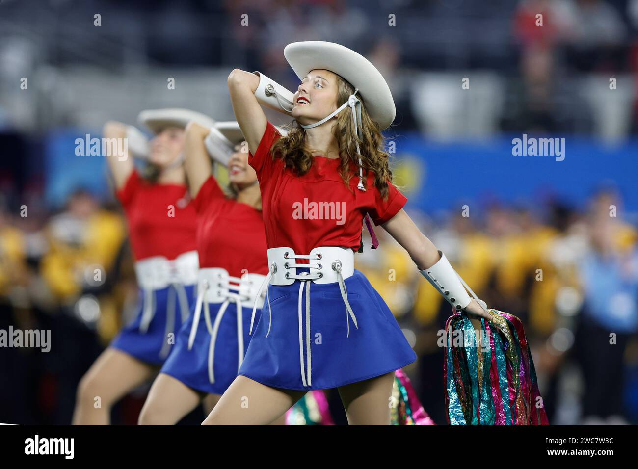 The Kilgore College Rangerettes perform during the Cotton Bowl between ...