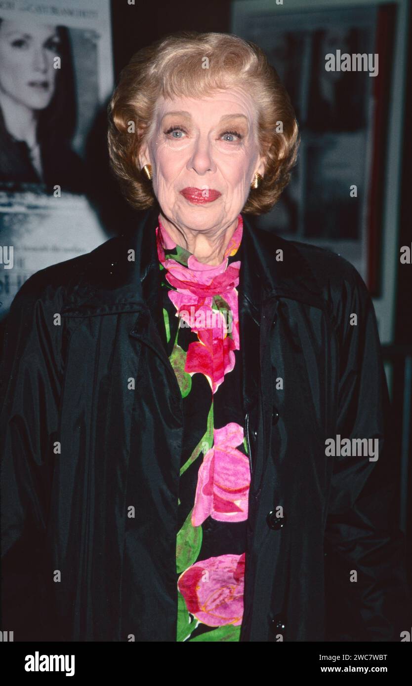 Joyce Randolph attends the premiere of "The Shipping News" at the ...