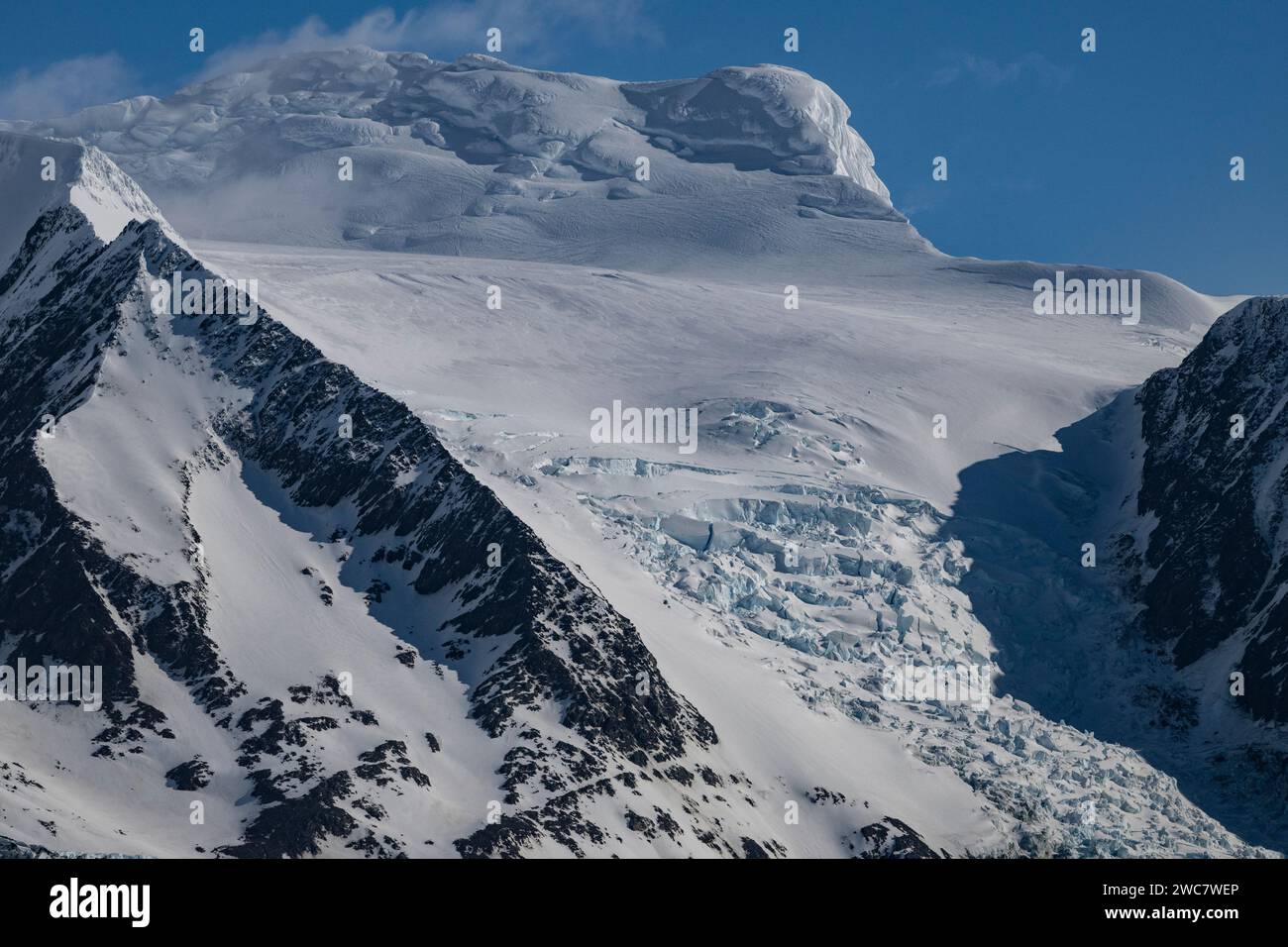 Mount Elder, Elephant Island, South Shetland Islands, Antarctica, steep ...