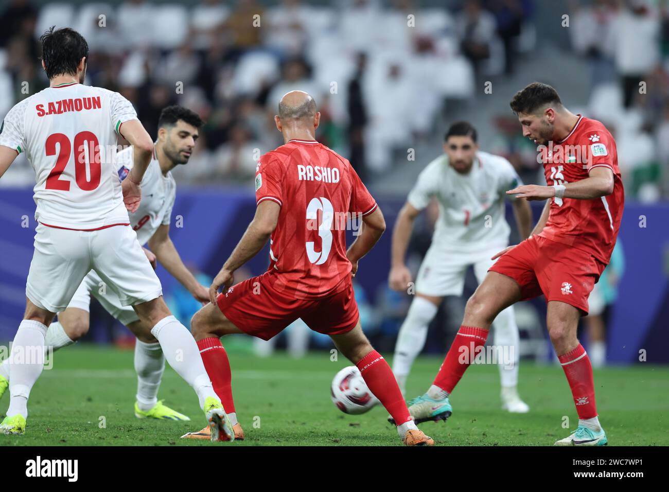 AL RAYYAN, QATAR - JANUARY 14: Michel Termanini of Palestine during the ...
