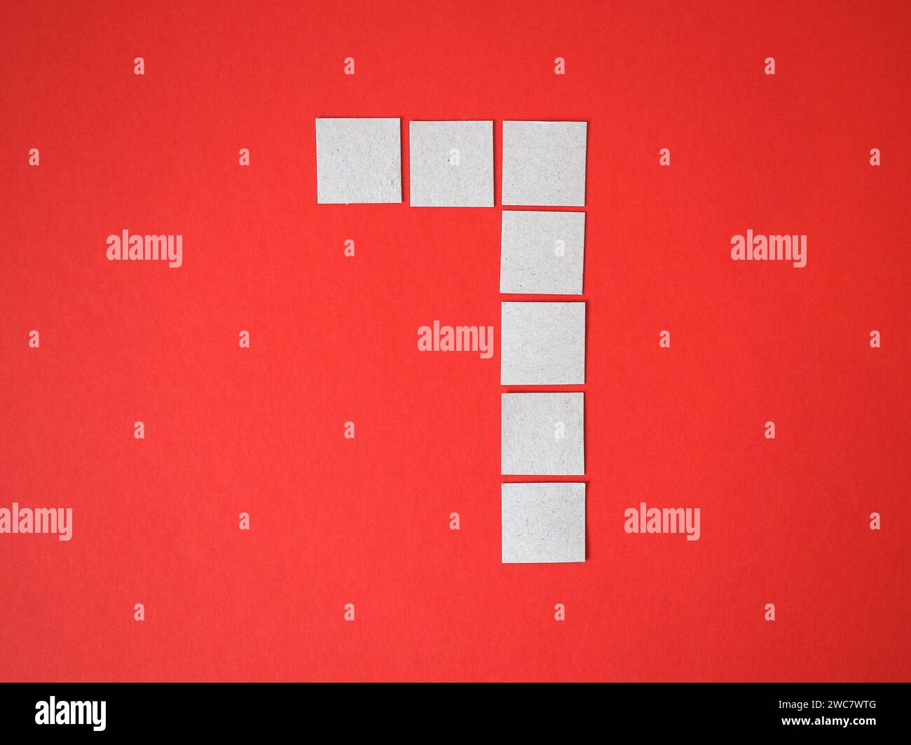 Number Seven Written In Vintage Lcd Style Stock Photo - Alamy