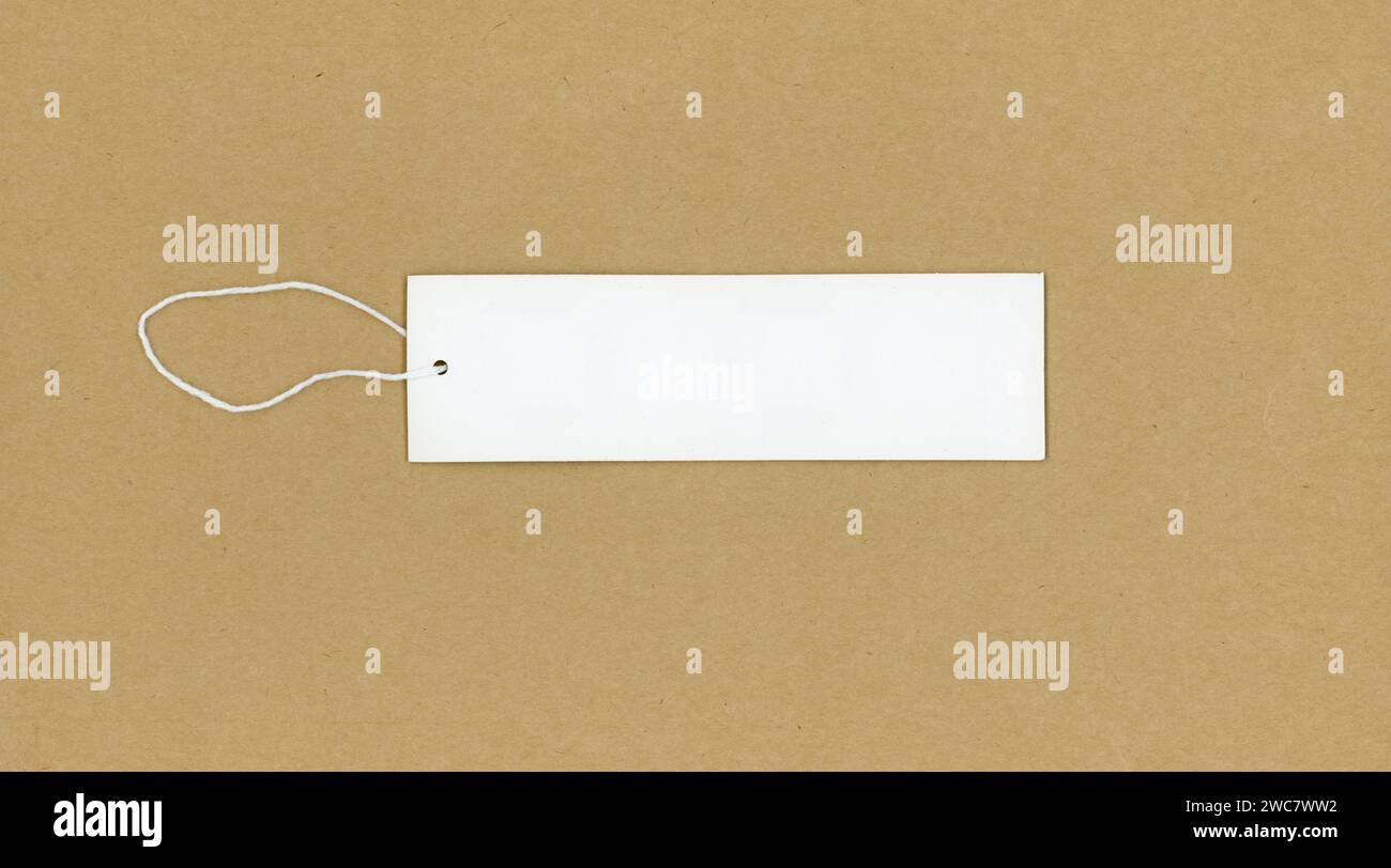 White Paper Tag Label For Product Information Stock Photo - Alamy