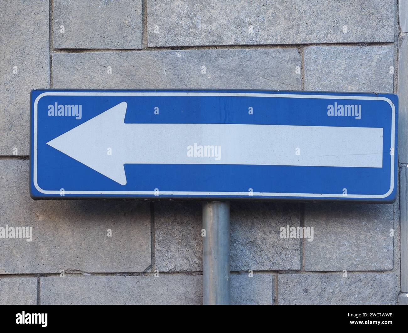 Regulatory Signs, One Way Road Traffic Sign Stock Photo - Alamy
