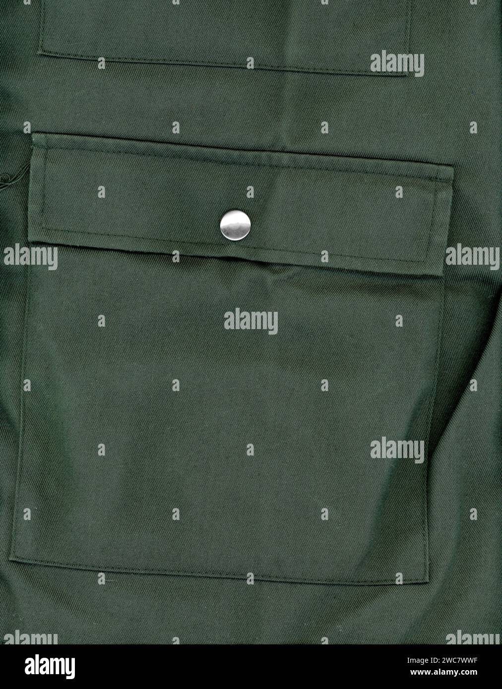 Pocket On A Heavy Duty Green Military Jacket Stock Photo - Alamy
