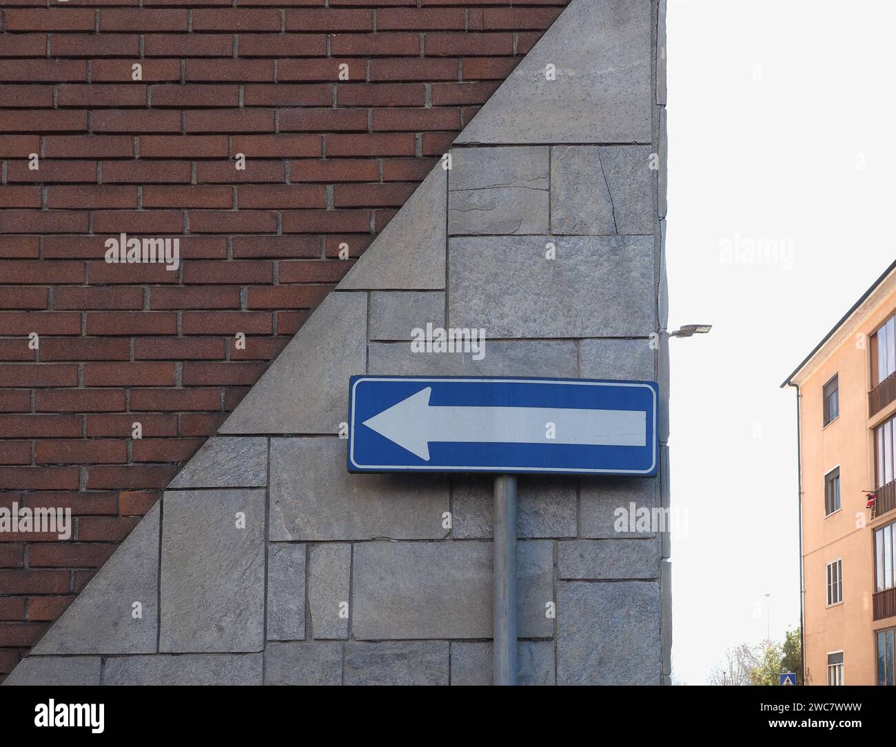 Regulatory Signs, One Way Road Traffic Sign Stock Photo - Alamy
