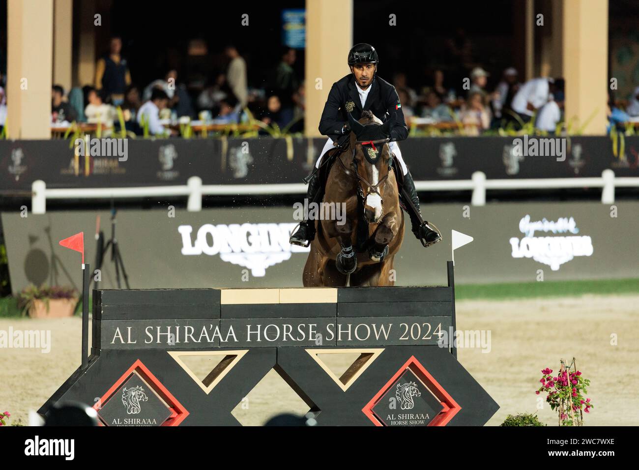 Abdullah Humaid Al Muhairi of United Arab Emirates with Chacolu during ...