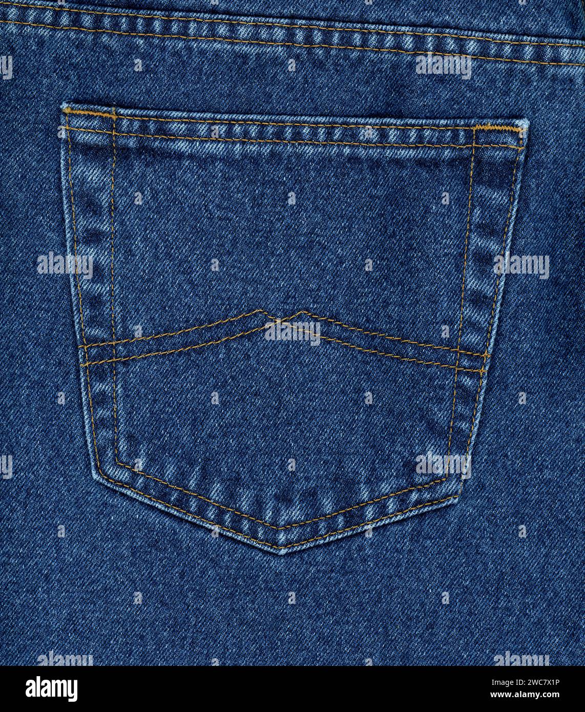 Blue Jeans Fabric Texture With Pocket Useful As A Background Stock ...