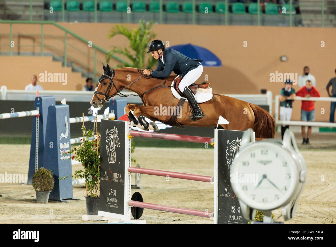 Vladimir Tuganov of Palestine with Jurry Bleu K during the CSI4*-W ...