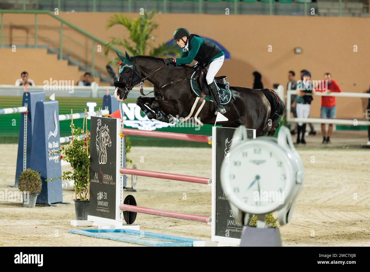 Abdullah Alsharbatly of Saudi Arabia with Alamo during the CSI4*-W ...