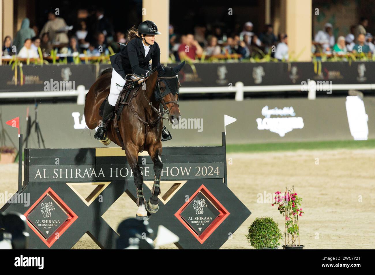 Sara Hussein Saleh Al Armouti of Jordan with Hickstead during the CSI4 ...
