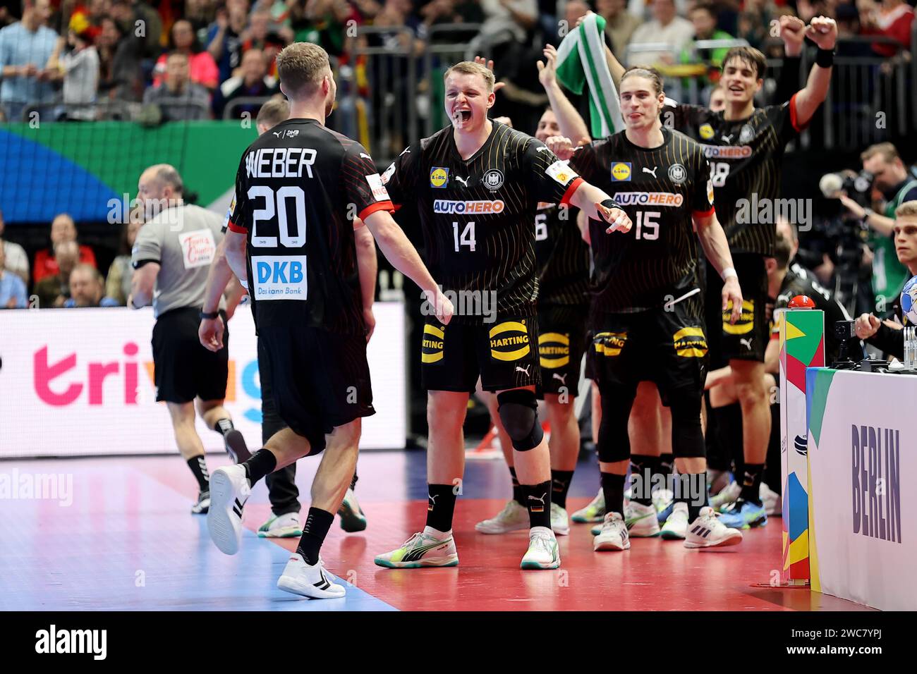 Berlin, Germany. 14th Jan, 2024. Handball: European Championship, North ...