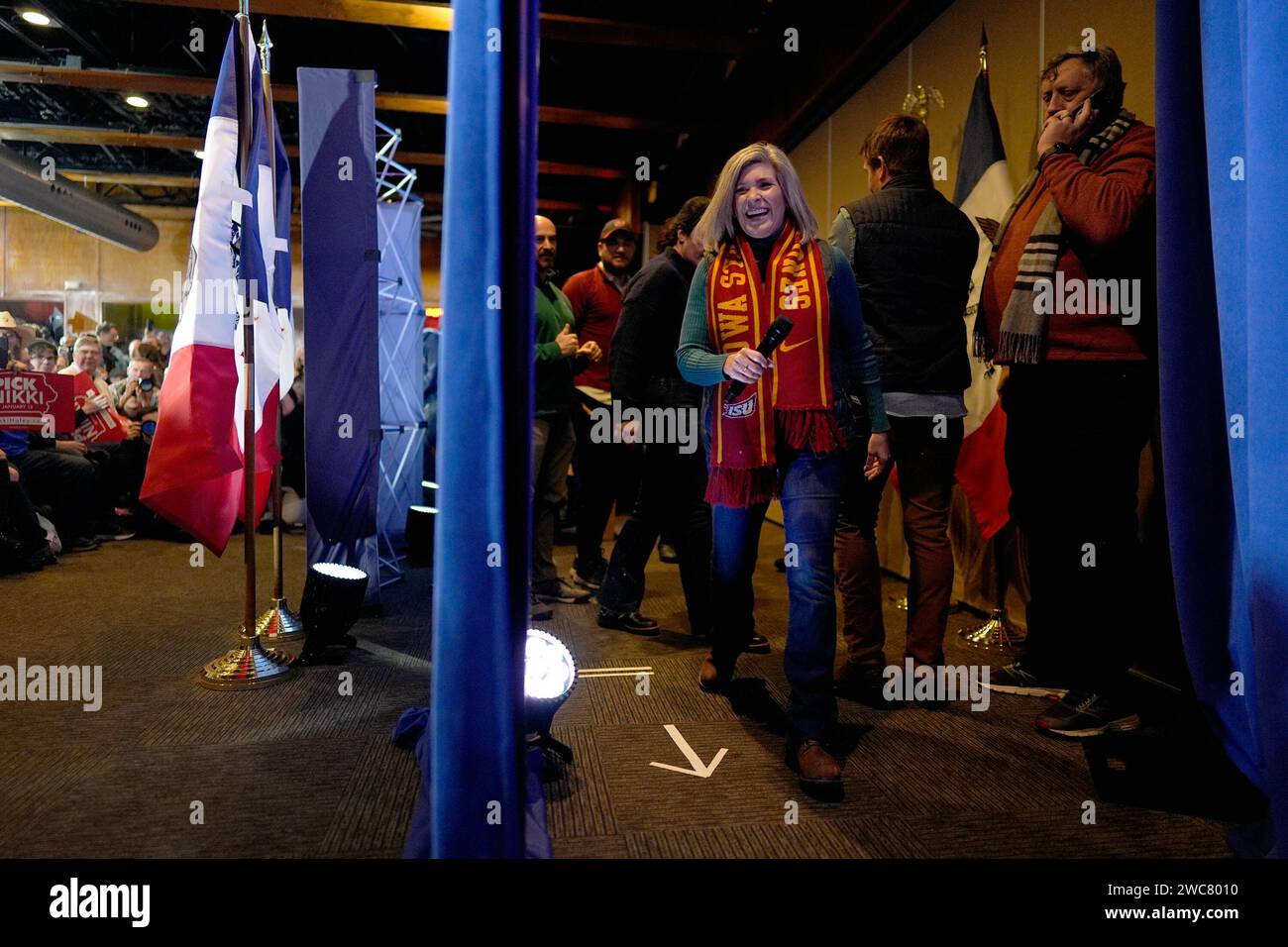 Sen. Joni Ernst, R-Iowa, third from right, walks to introduce ...