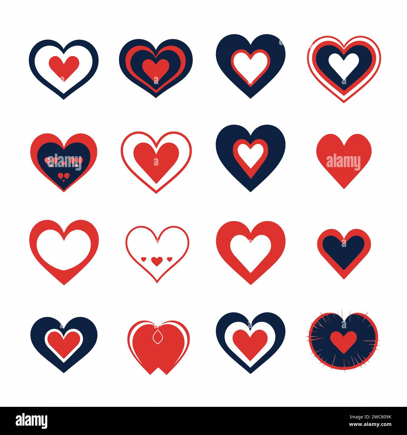 free vector heart collection set Stock Vector Image & Art - Alamy