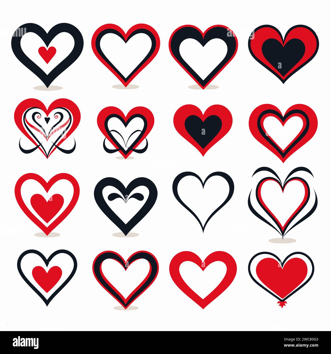 free vector heart collection set Stock Vector Image & Art - Alamy