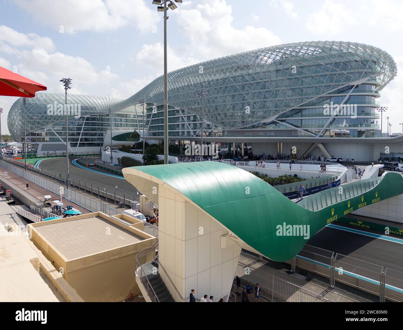 W Hotel Yas Island in Abu Dhabi during the F1 Grand Prix as seen from ...